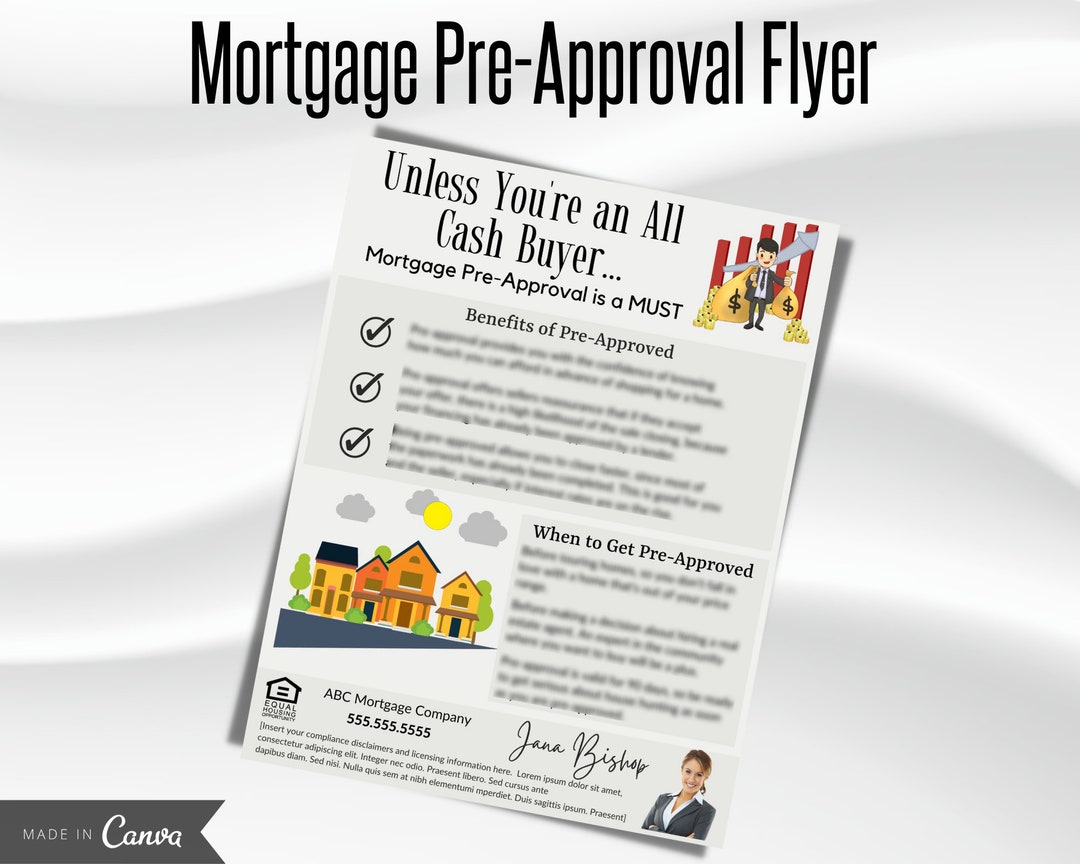 Mortgage Broker Pre-approval Flyer, Mortgage Lender Template, Loan ...