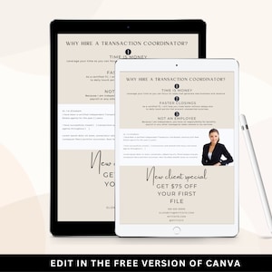 Transaction Coordinator Email Flyer Template, Real Estate Transaction ...
