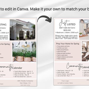 Real Estate Spring Newsletter Template, Realtor Newsletter, Real Estate ...