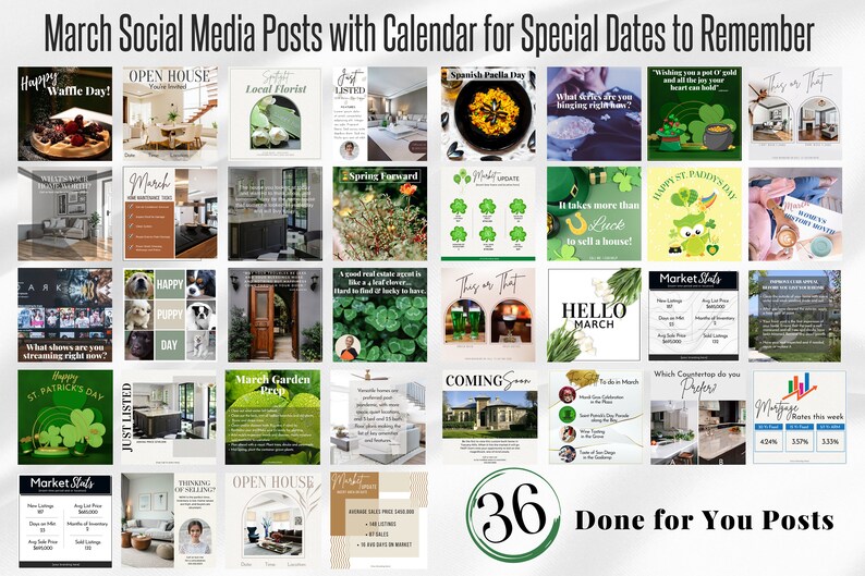 March Real Estate Social Media, Real Estate St. Patrick's Day, March ...