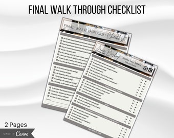 Final Walk Through Checklist, Real Estate Flyer, Realtor Marketing ...