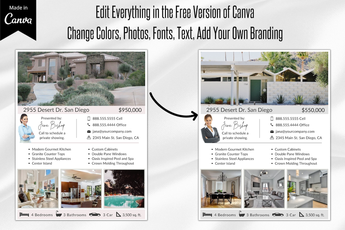 Real Estate Home Feature Sheet Bundle Property Feature Flyer - Etsy