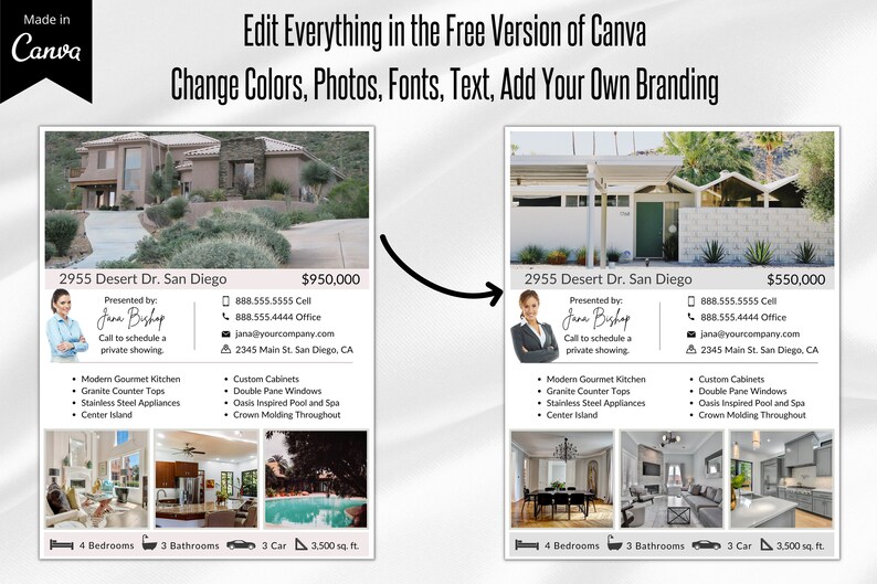 Real Estate Home Feature Sheet Bundle Property Feature Flyer - Etsy