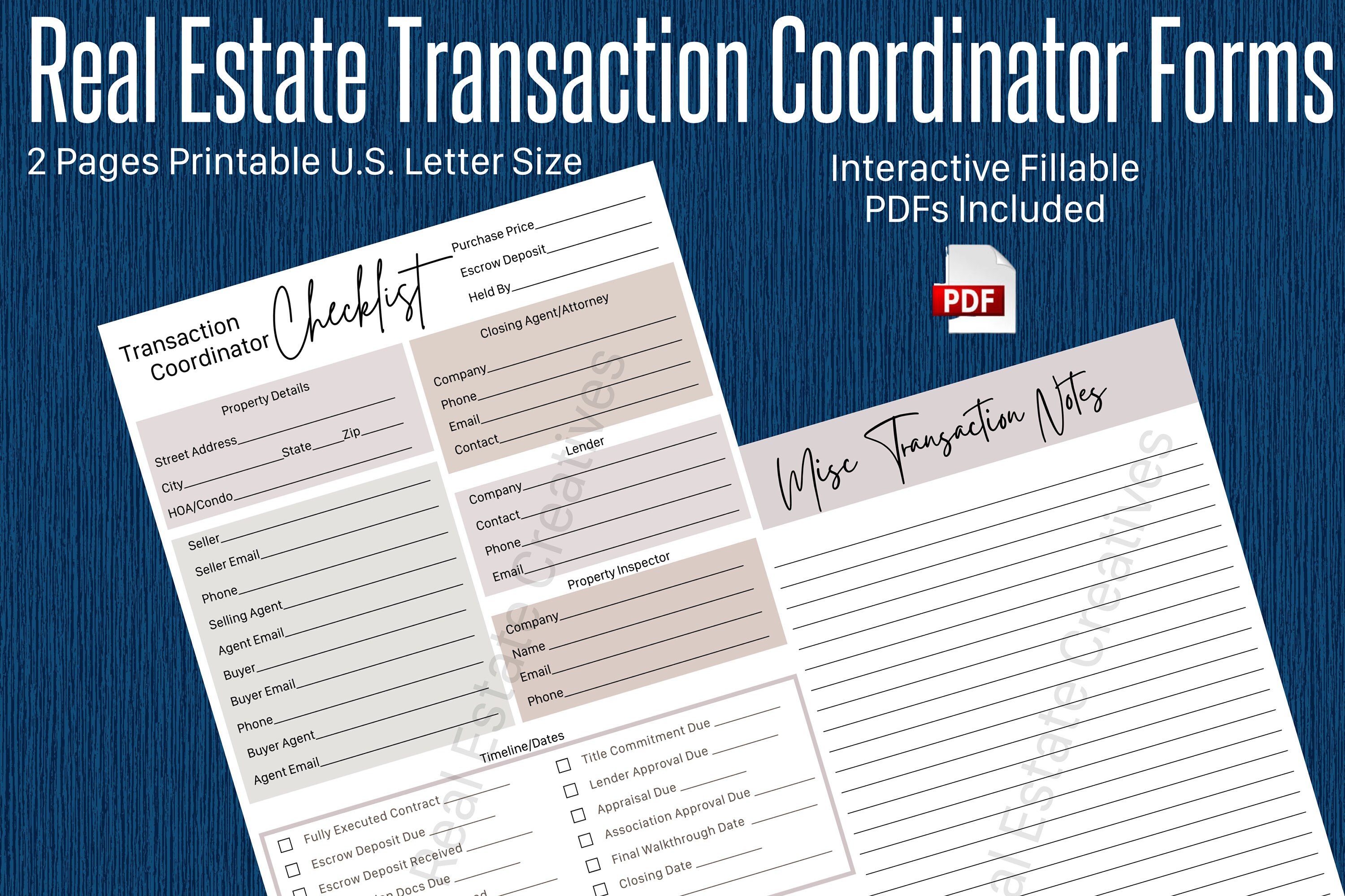 Transaction Coordinator Checklist, Transaction Coordinate Checklist ...