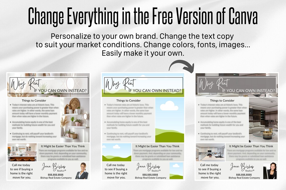 Real Estate Prospecting Flyer Why Rent, Real Estate Marketing, Modern ...