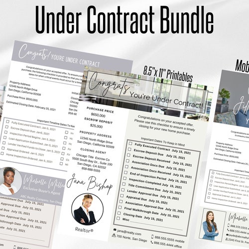 Real Estate Under Contract Closing Checklist Real Estate - Etsy