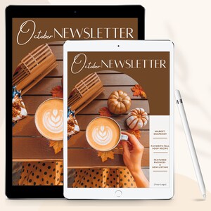 October Real Estate Newsletter, Fall Newsletter Template Editable ...