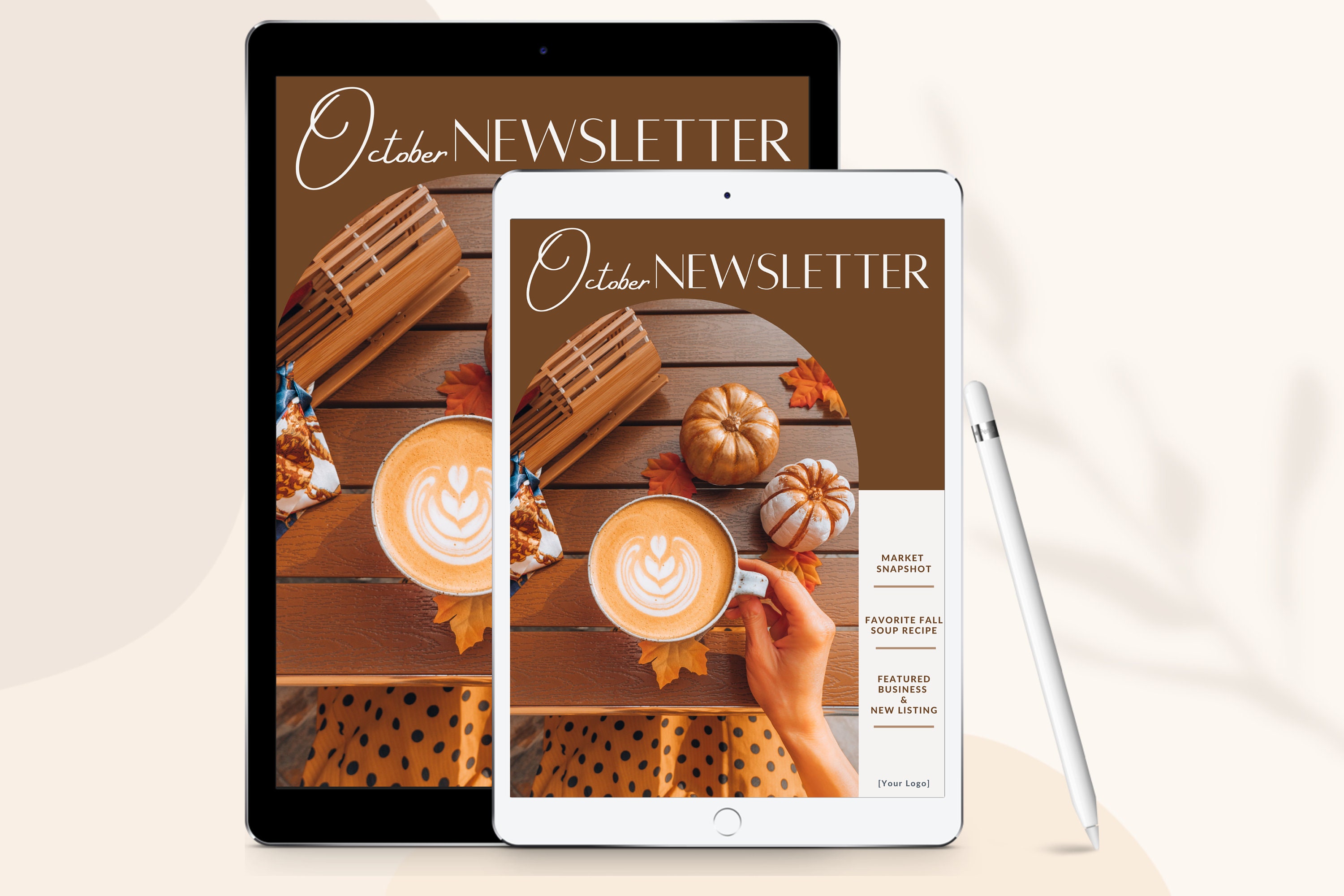 October Real Estate Newsletter, Fall Newsletter Template Editable ...