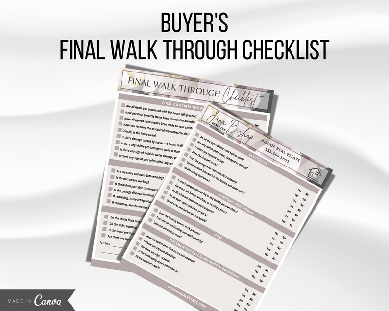 Final Walk Through Checklist, Real Estate Flyer, Real Estate Marketing, Real Estate Agent ...