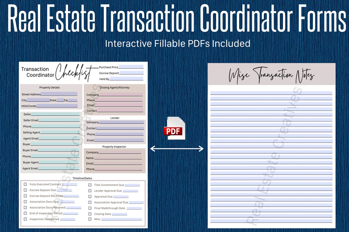 Transaction Coordinator Checklist, Transaction Coordinate Checklist ...