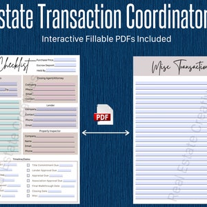 Transaction Coordinator Checklist, Transaction Coordinate Checklist ...