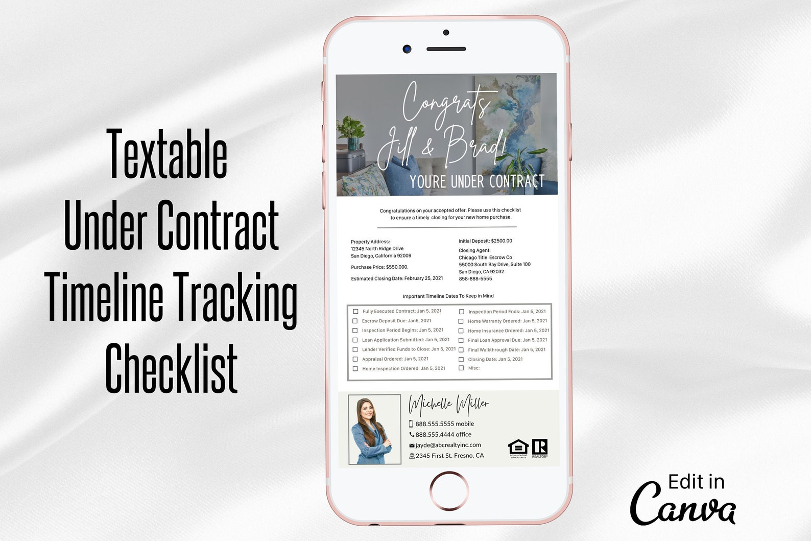 Real Estate Under Contract Closing Checklist Real Estate - Etsy