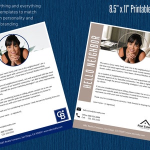 Realtor Hello Neighbor Flyer Template, Real Estate Agent Introduction ...