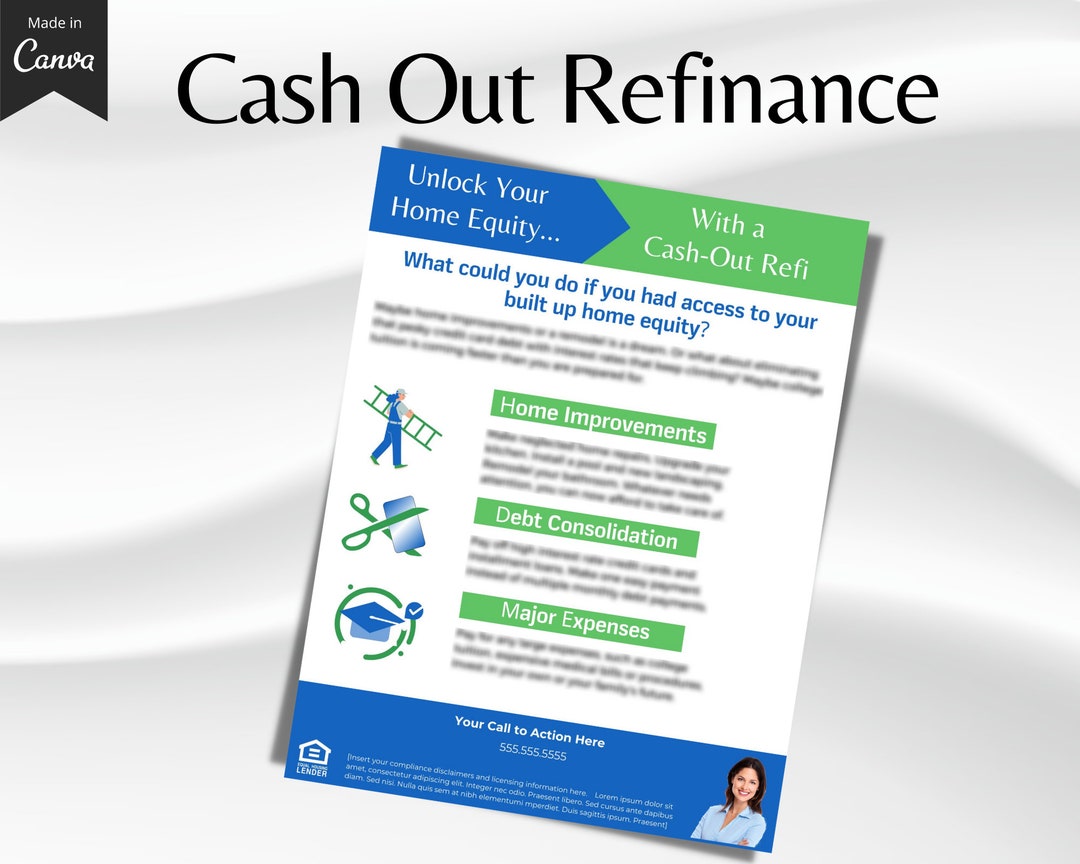 Mortgage Broker Cash Out Refi Flyer, Mortgage Lender Template, Loan ...