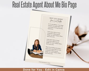 About Me Realtor, About Me Page, Real Estate Bio, About Me Template ...