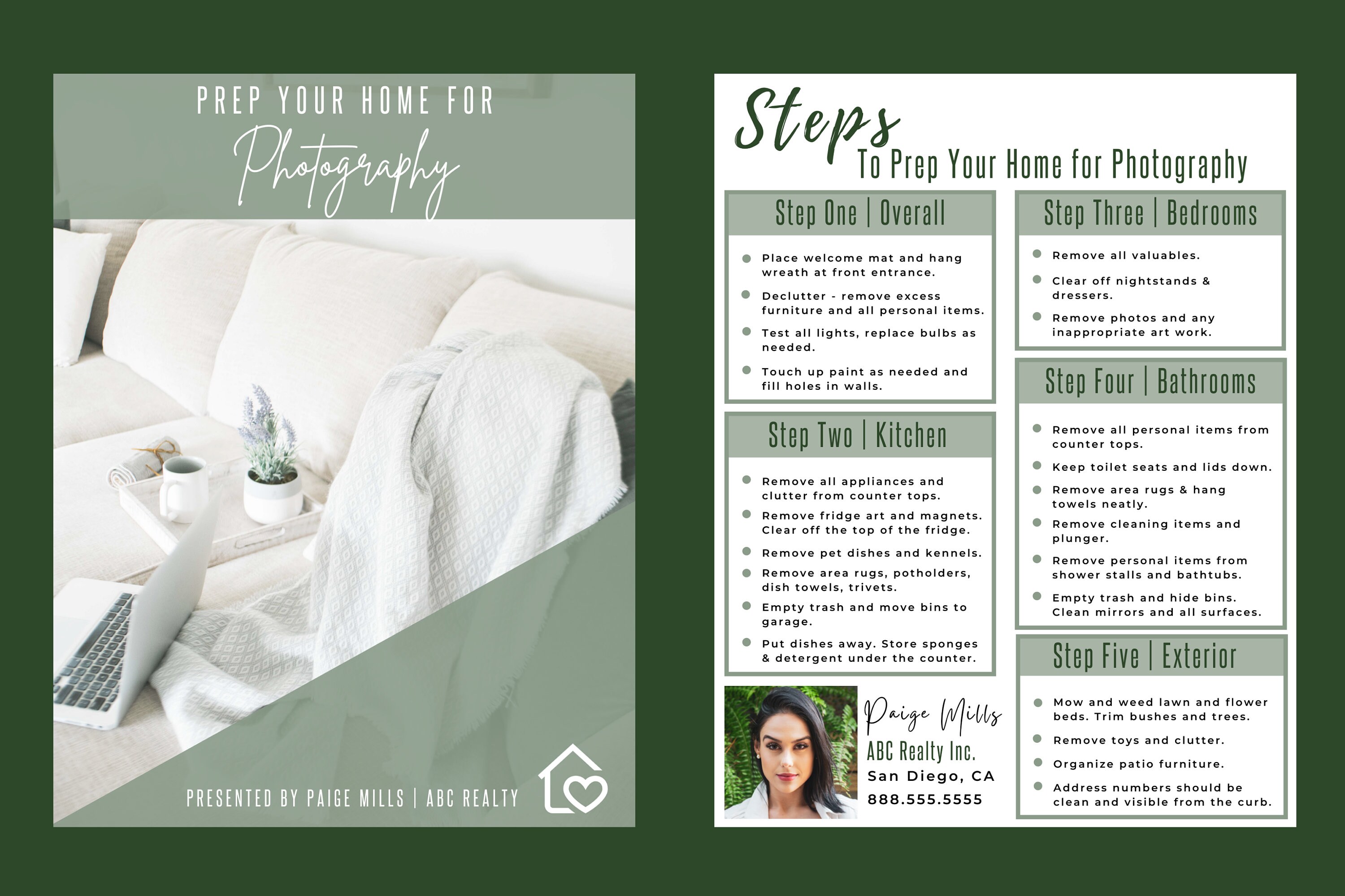 Real Estate Photography Checklist Real Estate Staging | Etsy