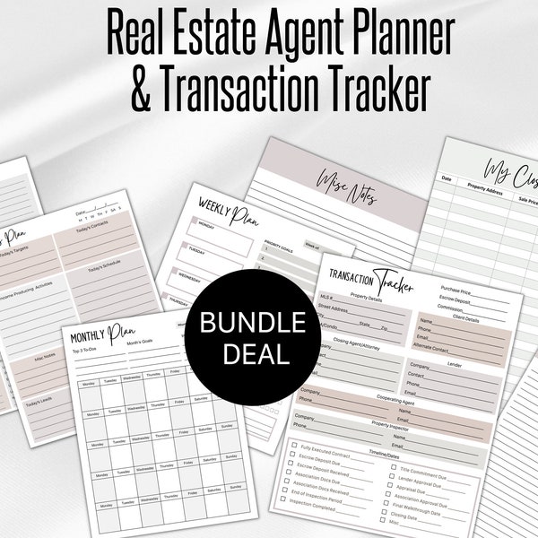 Printable Real Estate Transaction Summary - Etsy