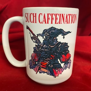 FFXIV Coffee Mug Gaius "such Caffeination", FF14 Mug Gaius Meme Coffee ...