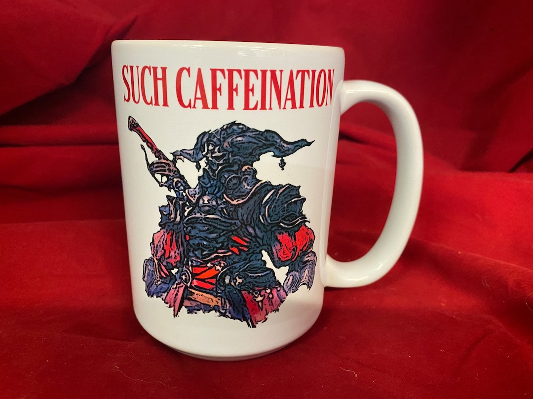 FFXIV Coffee Mug Gaius "such Caffeination", FF14 Mug Gaius Meme Coffee ...