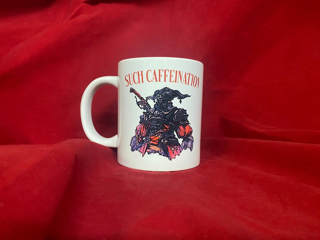 FFXIV BIG 20oz Coffee Mug Gaius such Caffeination, Gaius Meme Coffee ...