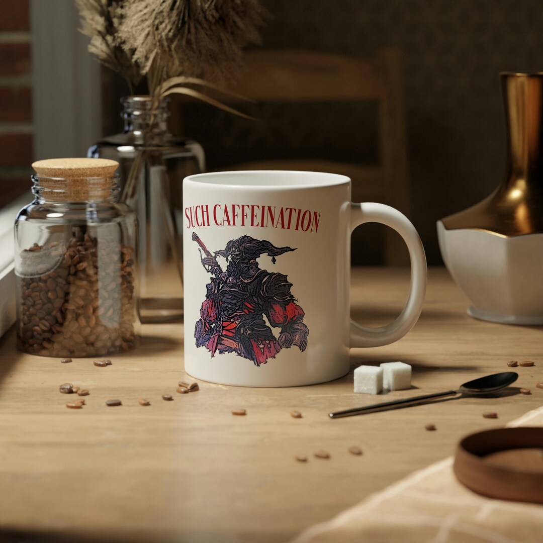 FFXIV BIG 20oz Coffee Mug Gaius such Caffeination - Etsy