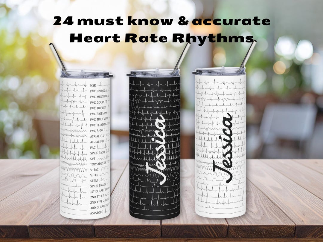 Personalized EKG Rhythms Tumbler, Nurse Cardiologist Gift, 20oz - Etsy