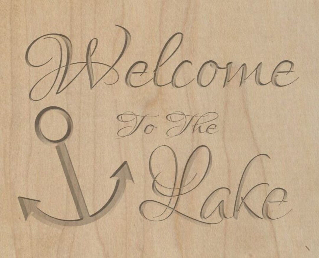 Welcome to the Lake .svg .dxf - Etsy