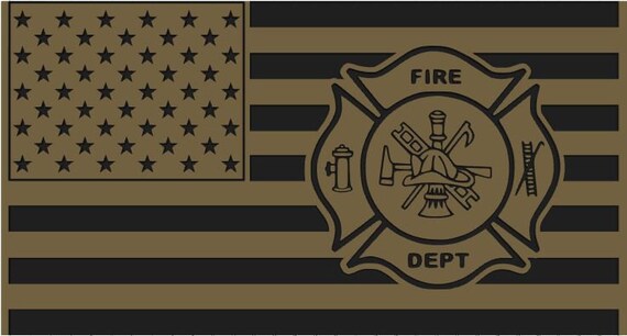 Laser Fire Dept. Flag SVG & DXF - Etsy