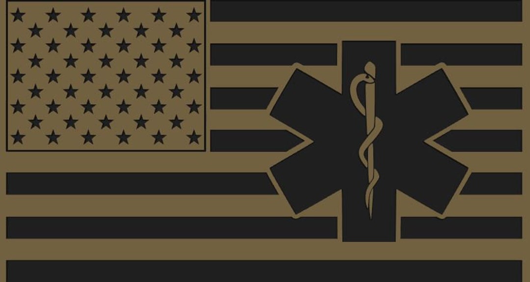 Laser EMT Paramedic Flag SVG & DXF - Etsy