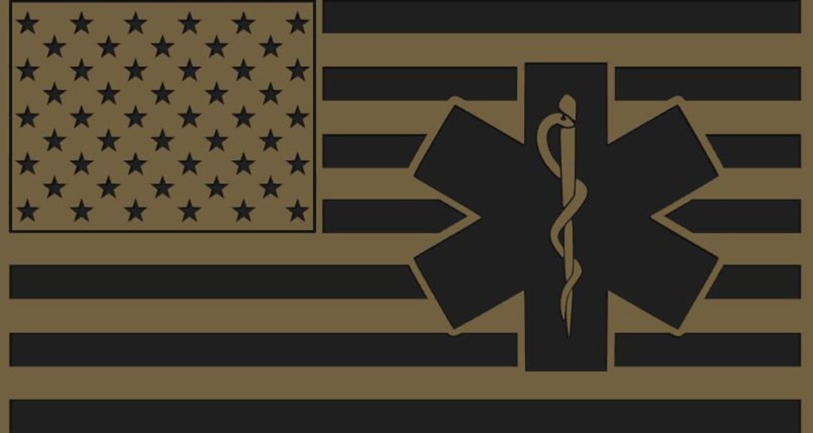 Laser EMT Paramedic Flag SVG & DXF - Etsy