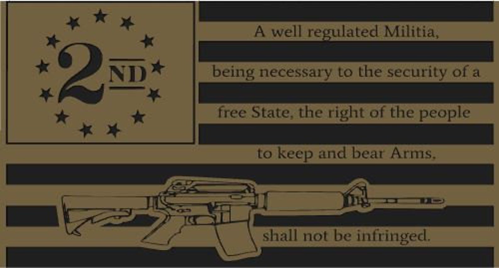 Laser 2nd Amendment Flag SVG & DXF - Etsy