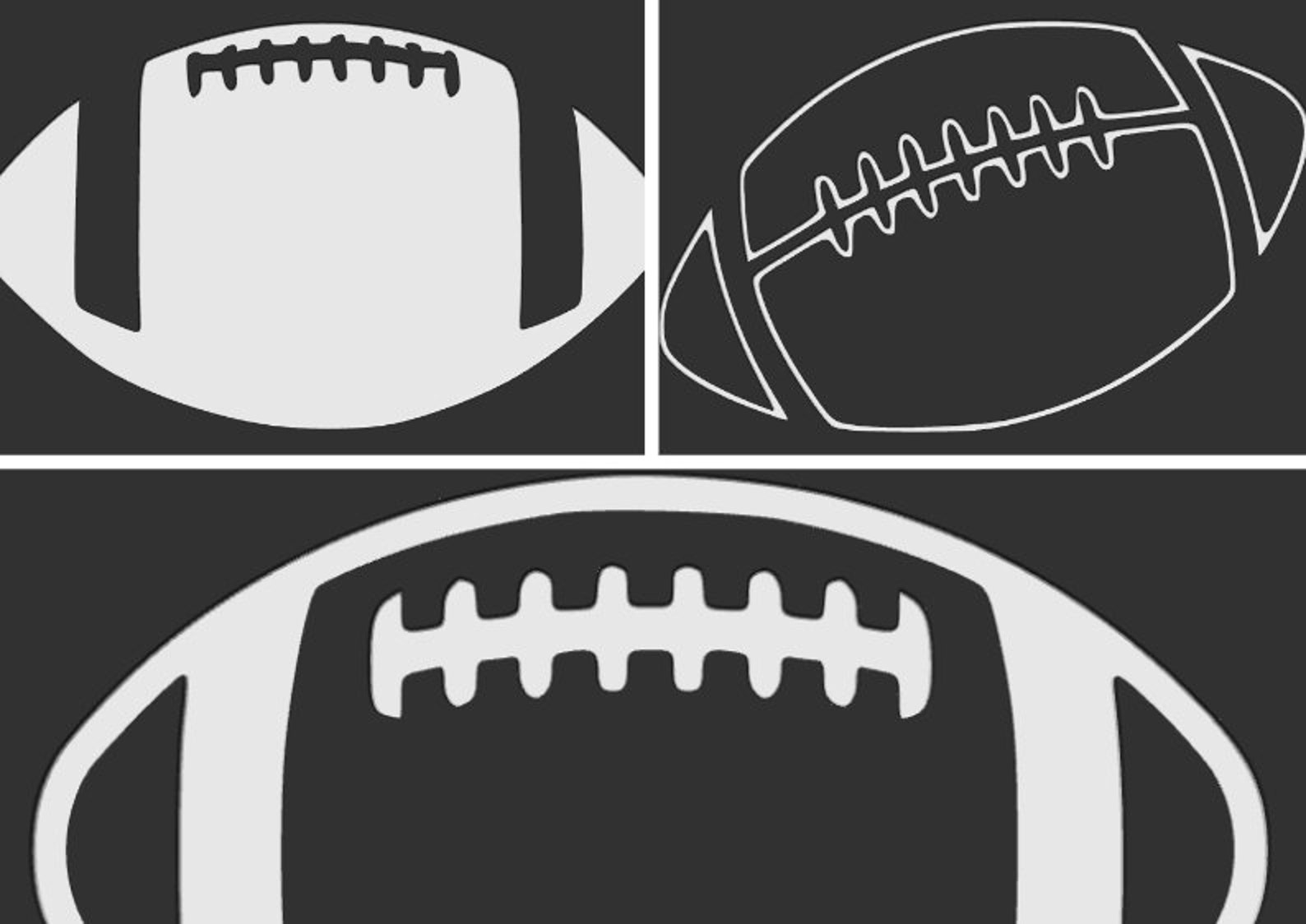Footballs SVG & DXF - Etsy