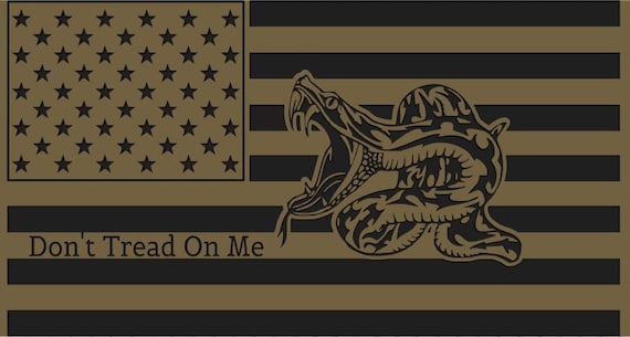 Laser Dont Tread on Me Flag SVG & DXF - Etsy