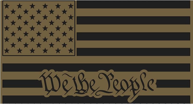 Laser We the People Flag SVG & DXF - Etsy