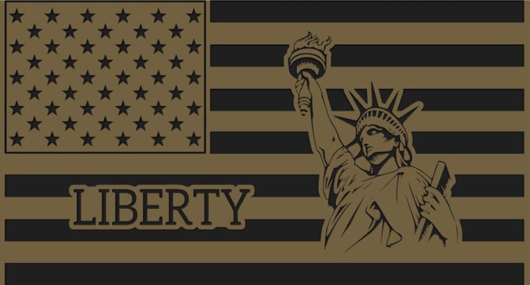 Laser Statue of Liberty Flag SVG & DXF - Etsy