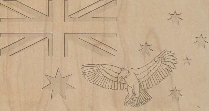 Australian Flag With Wedge Tail .svg .dxf - Etsy