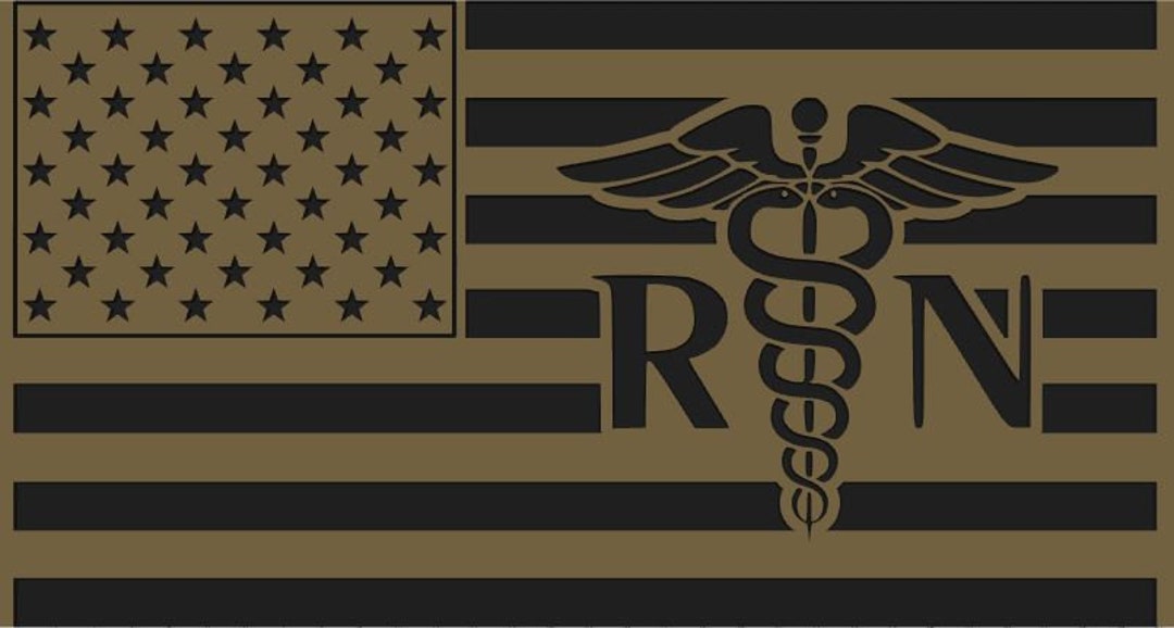 Laser RN Nurse Flag SVG & DXF - Etsy