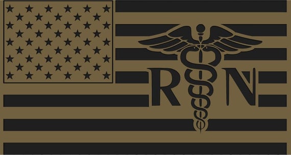 Laser RN Nurse Flag SVG & DXF - Etsy