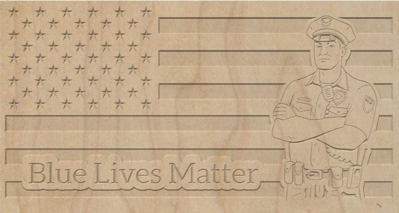 Blue Lives Matter Flag .svg .dxf - Etsy