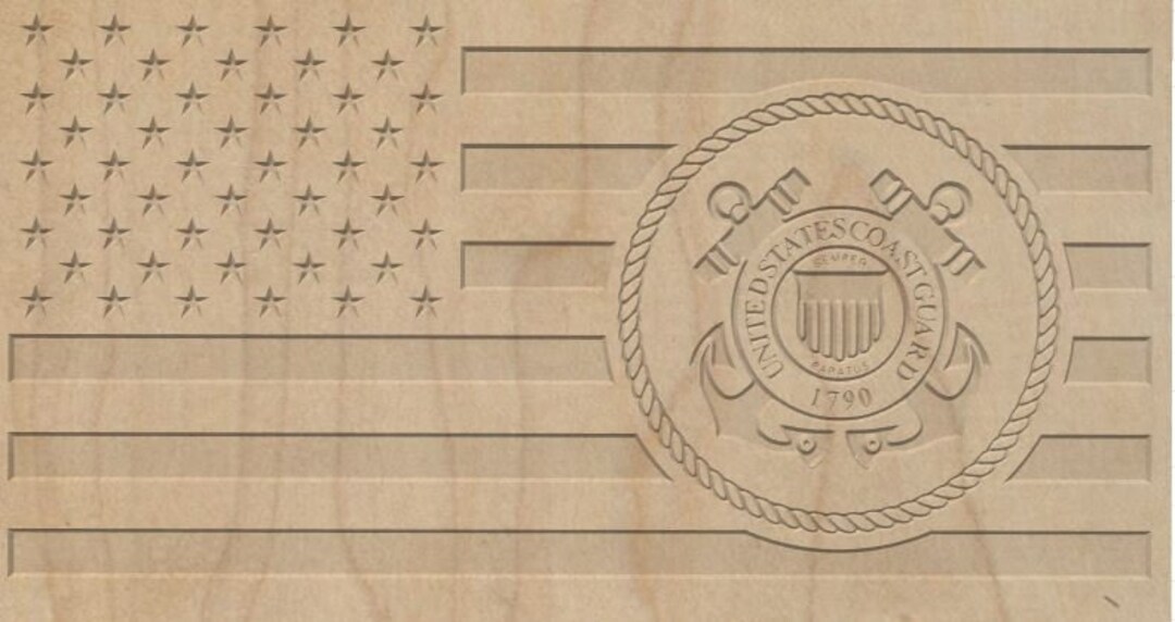 Coast Guard Flag .svg .dxf - Etsy