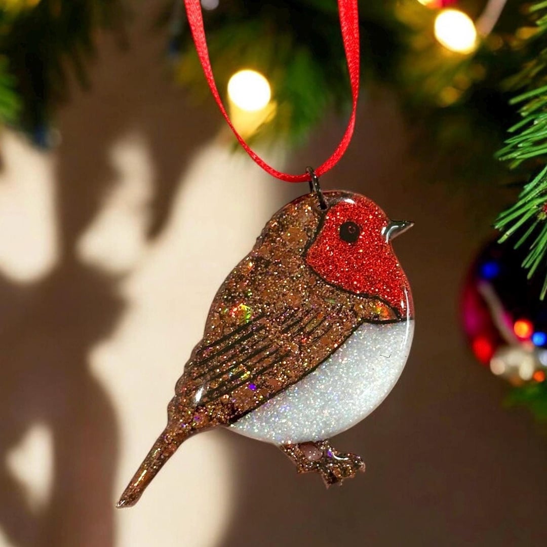 Handmade Robin Christmas Tree Ornament, Robin Gift, Christmas Gift ...