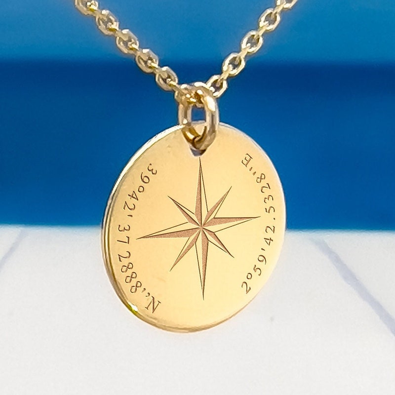 Compass Necklace - Etsy