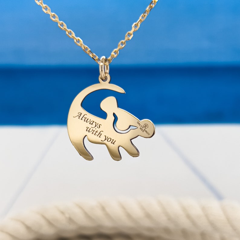 Gold Minimalist Simba Necklace Leo Necklace14k Gold Simba - Etsy