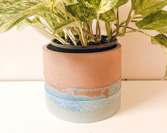 Seaside Planter | Concrete Planter | Cement Planter | Minimalist ...