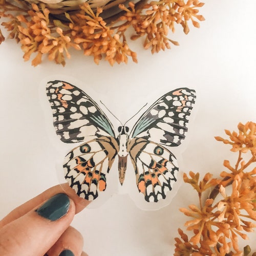 Brown Mini Butterflies 9 PC Sticker Pack Aesthetic Stickers | Etsy