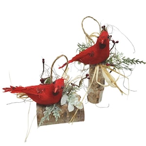 Cardinal Christmas Ornament, Red Bird Ornament, Woodland Ornament ...