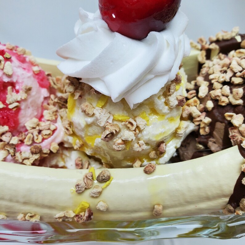 Faux Ice Cream Faux Banana Split Photo Prop Fake Dessert Etsy