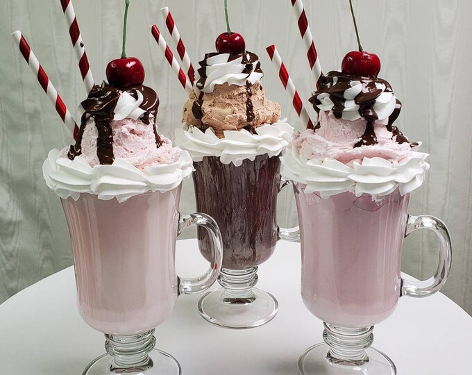 Faux Ice Cream, Faux Milkshake, Photo Prop, Fake Dessert, Fake Bake ...