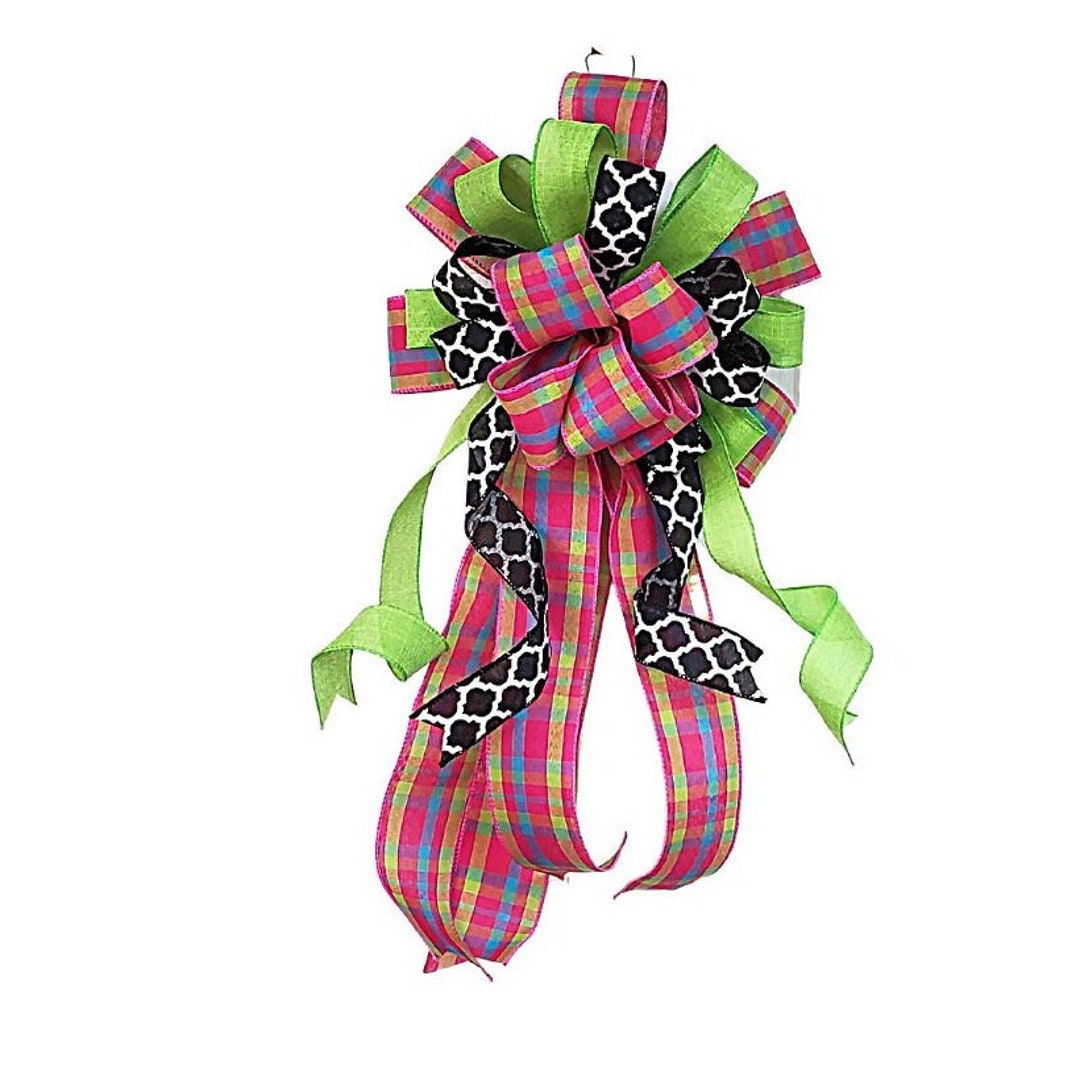 Spring Bow, Summer Bow, Bow for Wreath, Wreath Embellishment, Summer ...
