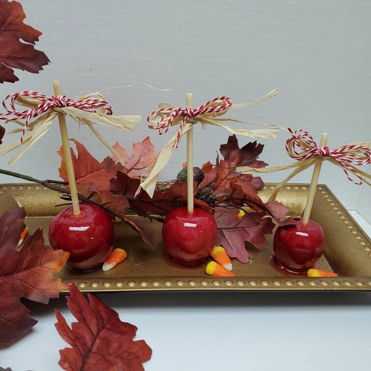 Fake Candy Apple Fake Food Photo Prop Fake Dessert Faux - Etsy